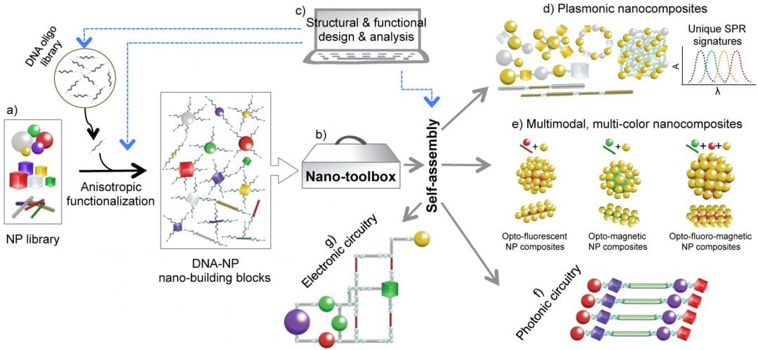 Molecular self-assembly of multifunctional nanoparticle composites with ...